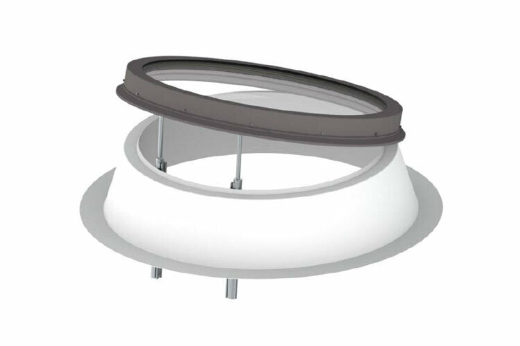 Lamilux FE Circular - round glass skylight, circular IGU, triple pane – 475 High Performance ...